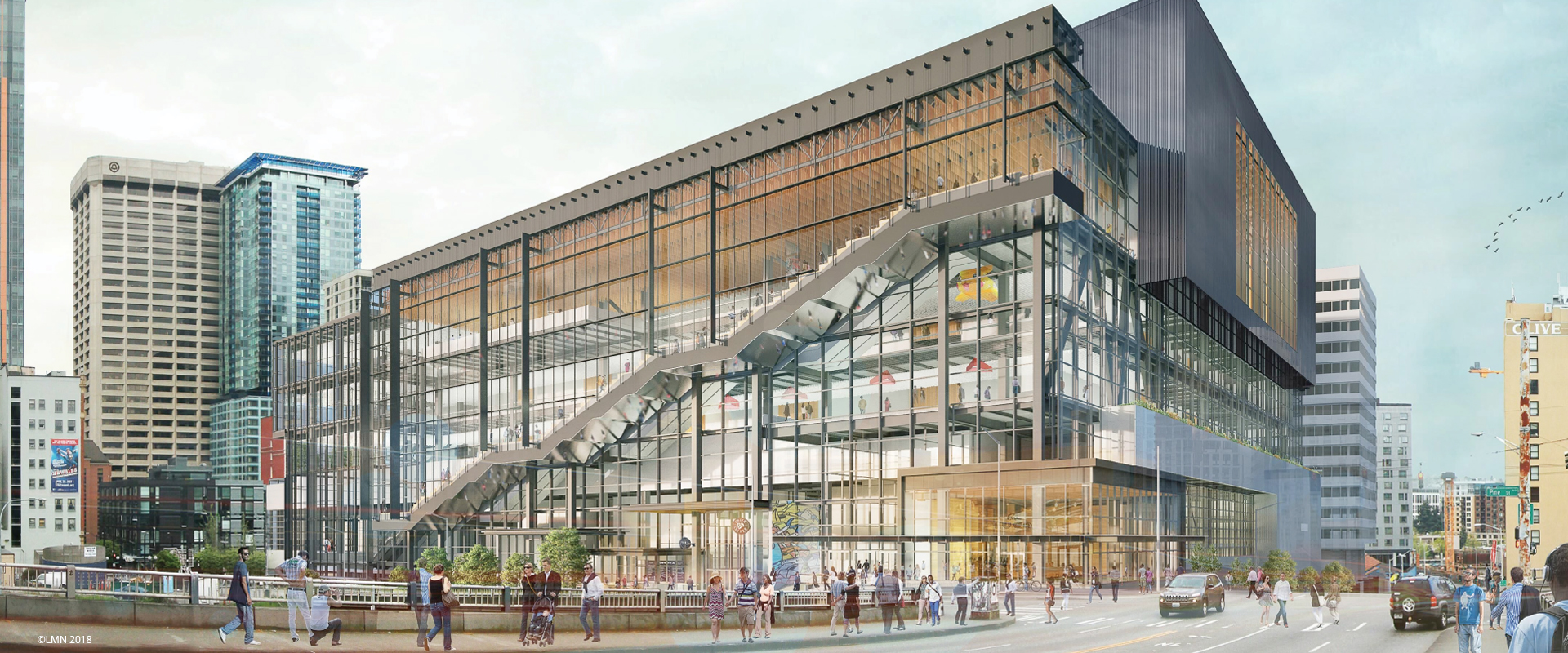 Horizontal Fire Shutters in Downtown Seattle | McKEON