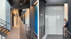Deployable Fire Doors Protect Exit Stair In Open Office Plan | McKEON