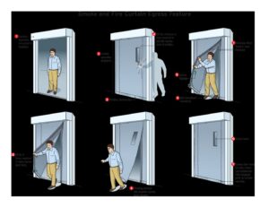 Smoke and Fire Curtain Egress-Vision Diagram | McKEON